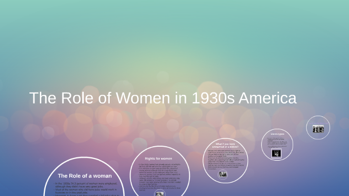 The Role of Women in 1930s America by Emily Jackson on Prezi