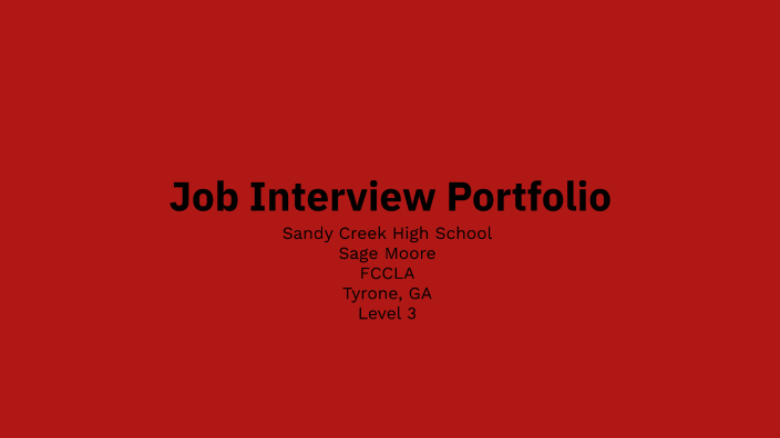 FCCLA Job interview by Sage Moore on Prezi