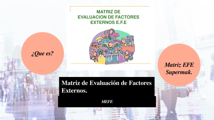 Matriz de Evaluación de Factores Externos. by Espinosa Mejía Joha on Prezi