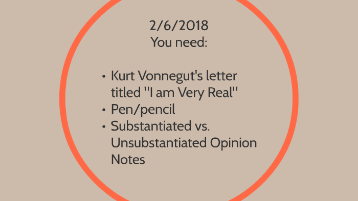 ENG II - 9A - Substantiated vs. Unsubstantiated Opinions by Elizabeth ...