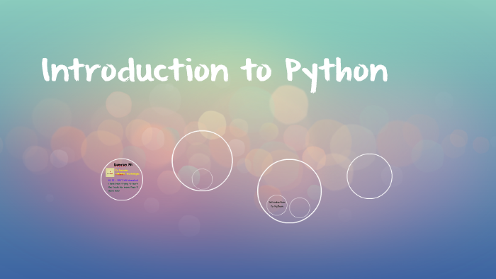 Introduction to Python by Kamran Ali on Prezi