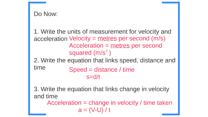 P5 Acceleration, Velocity and Graphs by Mr Causley on Prezi