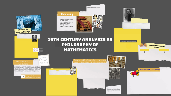 19th century analysis as philosophy of Mathematics by Catherine R ...