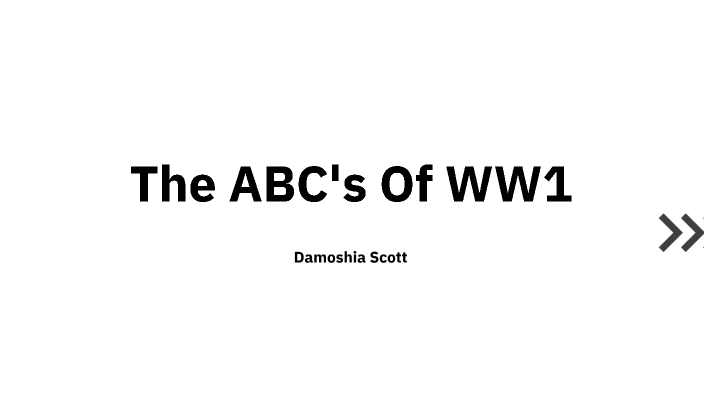 The ABC's Of WW1 by DaMoshia Scott on Prezi