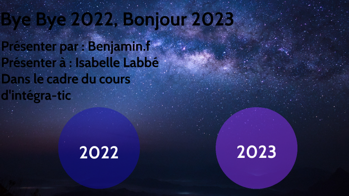 Bye Bye 2022, Bonjour 2023 by Benjamin Faucher on Prezi