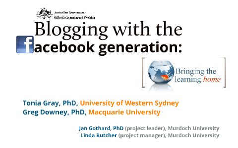 Blogging with the Facebook Generation — AARE-APERA 2012 by Greg Downey on Prezi