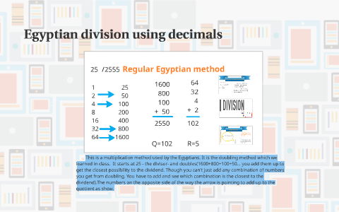 Egyptian division using decimals by Amardeep J on Prezi