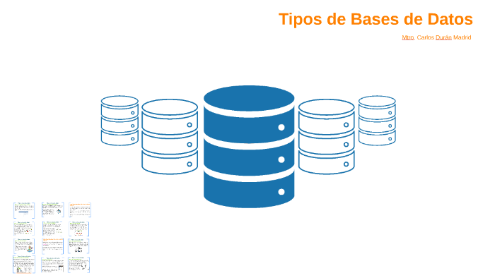 Tipos de Bases de Datos by Mtro. Carlos Duran on Prezi