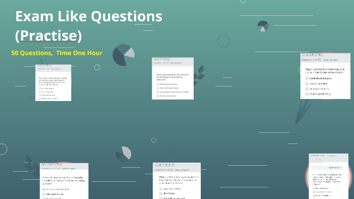 Exam Like Questions (Practise) by Ahmed Shoukry on Prezi