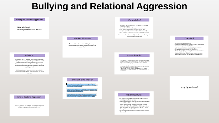 Bullying and Relational Aggression by El Schneider on Prezi