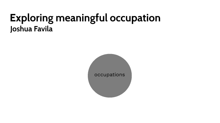 Exploring meaningful occupation by Joshua Favila on Prezi