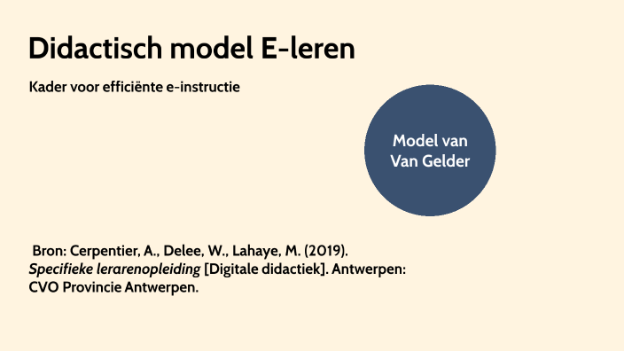 Didactisch model E-leren by Geertje Geeraerts on Prezi