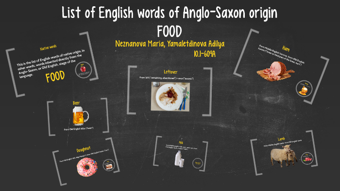 List of English words of Anglo-Saxon origin by Maria Neznanova on Prezi