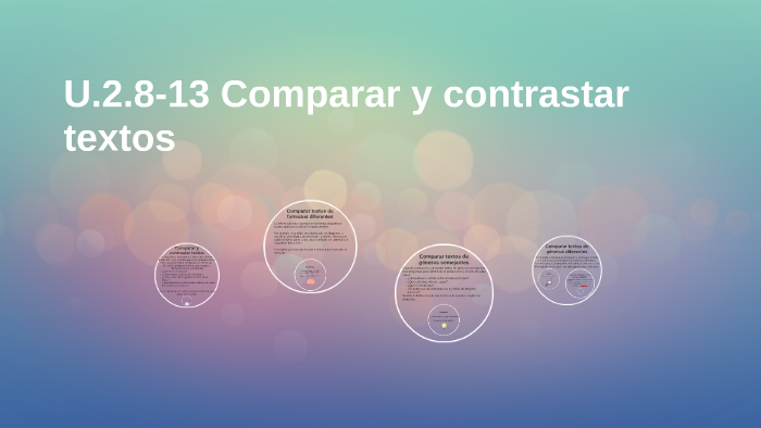 Comparar y contrastar textos by Ruyman Hernandez on Prezi