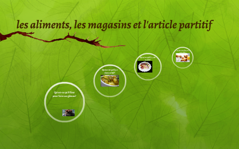 les aliments, les magasins et l'article partitif by Ronny Graber on Prezi