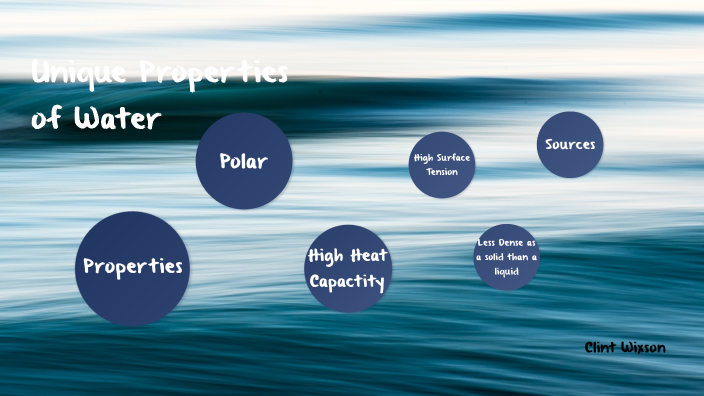 Unique Properties of Water by Clint Wixson on Prezi