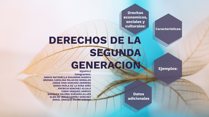 DERECHOS DE LA SEGUNDA GENERACION by Brenda Carolina Palacios Morales ...