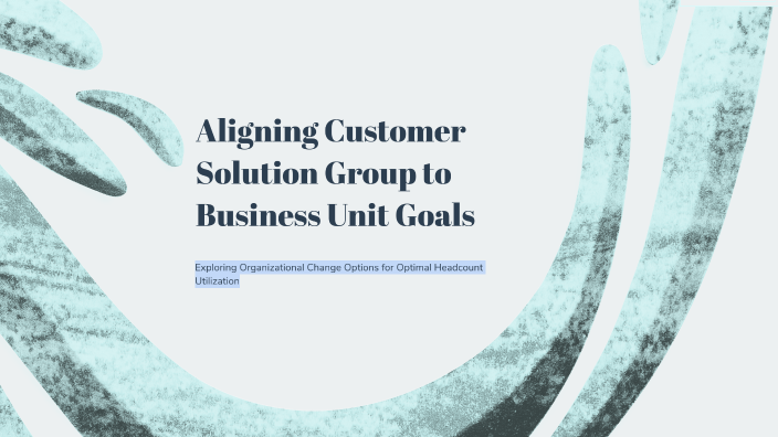 Aligning Customer Solution Group to Business Unit Goals by ilan ...