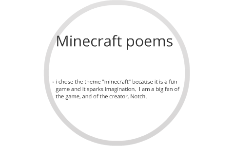Minecraft poems by christopher jones on Prezi