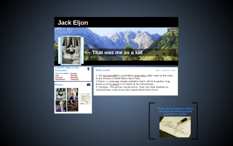 Jack Eljon by Sean Egan on Prezi
