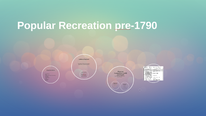 Popular Recreation pre-1790 by Richard Wallbridge on Prezi