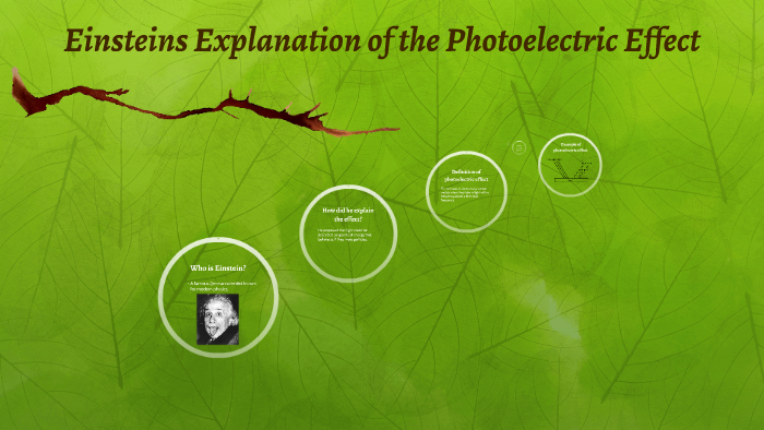Einsteins Explanation of the Photoelectric Effect by Sadie Parish