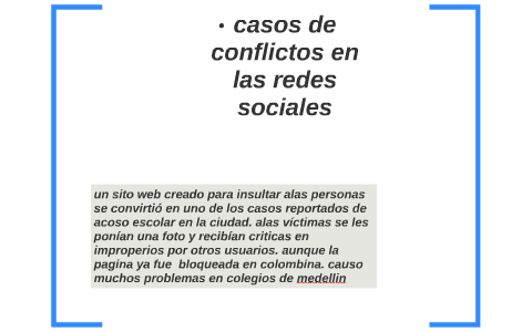 conflictos en las redes sociales by victor andres arias