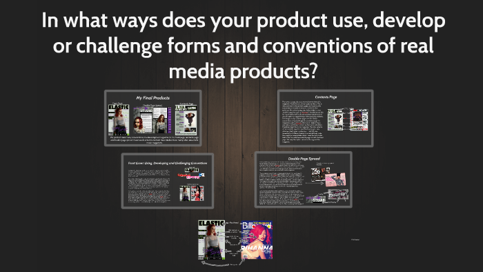 In what ways does your product use, develop or challenge for by Sam Cox on Prezi