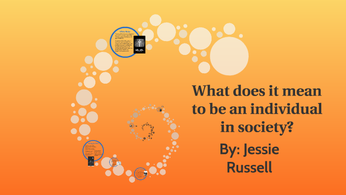 What does it means to be an individual in society? by Jessie Russell on ...
