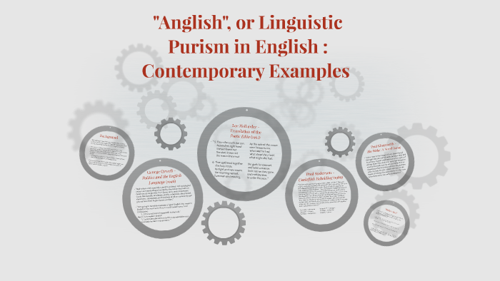 Anglish, or Linguistic Purism in English : by Patrick F on Prezi