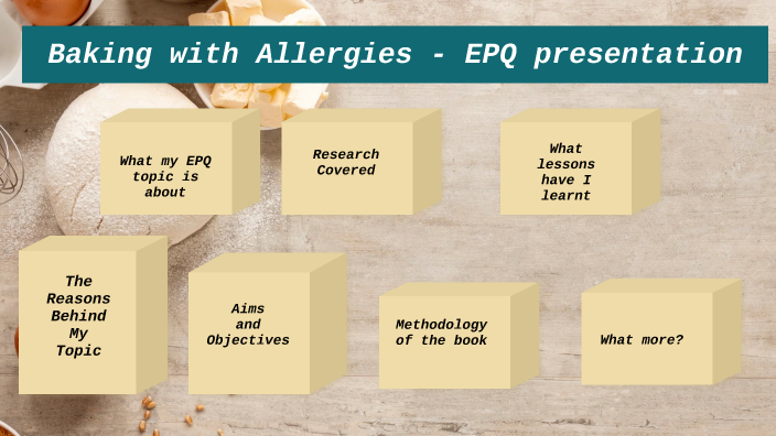 EPQ - The effect of allergies when baking shown in the book by Shivali ...