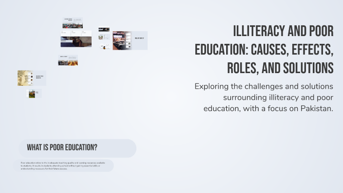 Illiteracy and Poor Education: Causes, Effects, Roles, and Solutions by ...