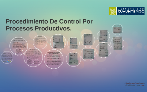 Procedimiento de Control por Procesos Productivos. by Sarahy Aguiñaga ...