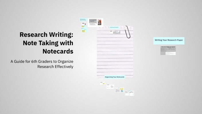 Research Writing: Note Taking with Notecards by Amanda Porter on Prezi