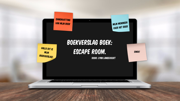 Nederlands boekverslag boek: escape room by Lynn Langevoort on Prezi