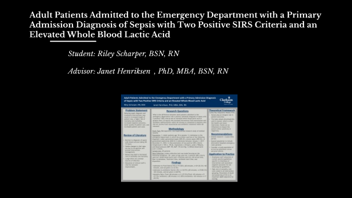 Adult Patients Admitted to the Emergency Department with a Primary ...
