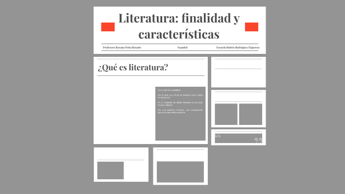 Literatura: finalidad y características by Roxana Peña on Prezi