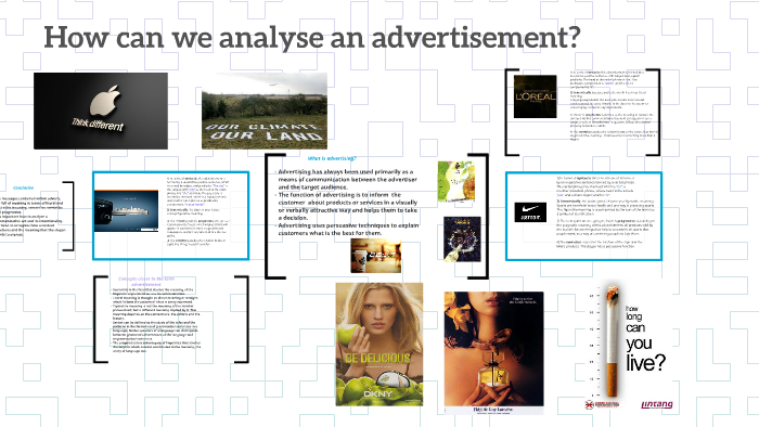 Advertisements analysis by on Prezi