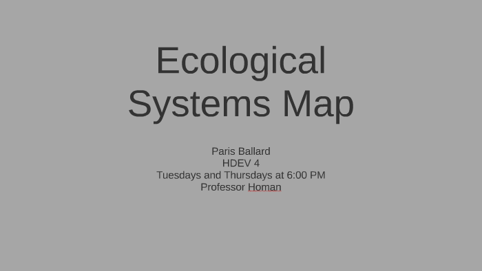 Ecological Systems Map by Paris Ballard on Prezi