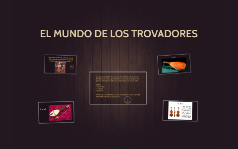 EL MUNDO DE LOS TROVADORES by PETER RUIZ