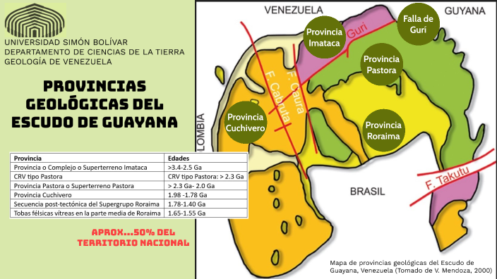 Provincias Geológicas del Escudo de Guayana by Dougleimis Andreina ...