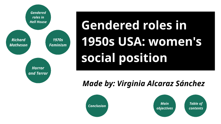 Gendered roles of 1950s USA in Hell House: women's social position by ...