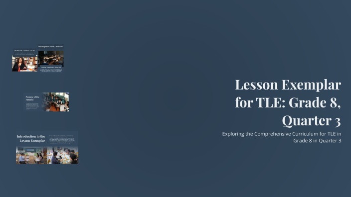 Lesson Exemplar for TLE: Grade 8, Quarter 3 by Lonier Andrade on Prezi