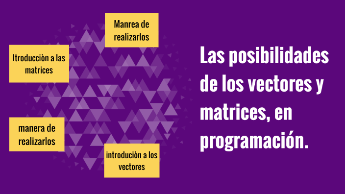Vectores y matrices by Esteban R C on Prezi