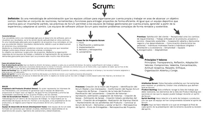 Mapa conceptual del Scrum by JOHN CLAVIJO on Prezi
