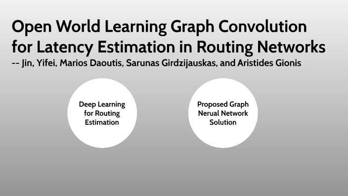 Open World Learning Graph Convolution For Latency Estimation In Routing Networks By Yifei Jin On