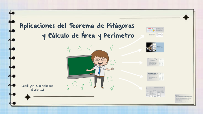 Aplicaciones del Teorema de Pitágoras y Cálculo de Área y Perímetro by ...