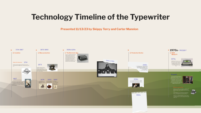 Timeline of the Typewriter by Carter M on Prezi