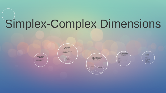 Simple Complex Dimensions by Zacher Bayonne on Prezi