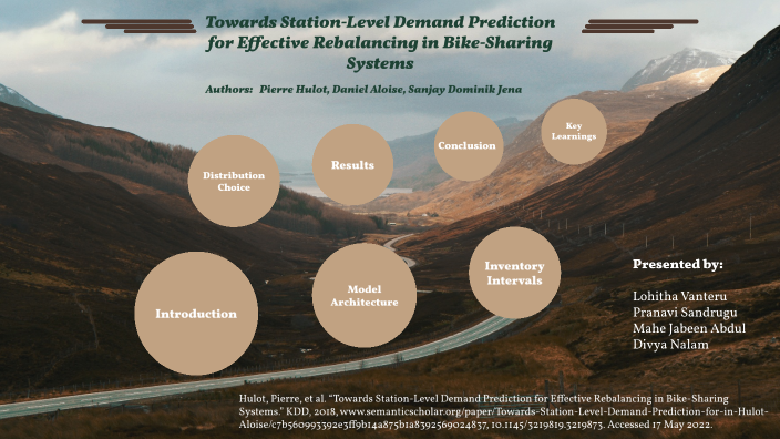Rebalancing in Bike Sharing systems by Pranavi Sandrugu on Prezi